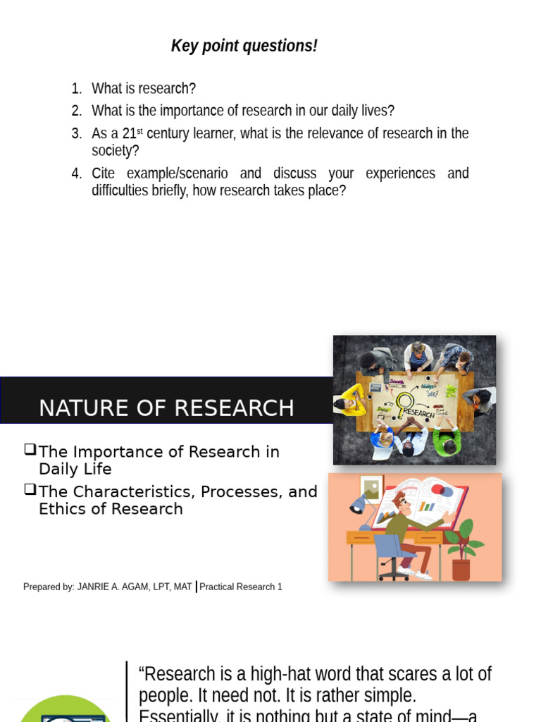 Nature - Unit 1 Nature of Research 01 | PDF | Methodology | Knowledge