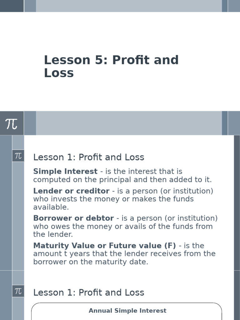 Business Mathematics Lesson 5 | PDF | Interest | Mortgages
