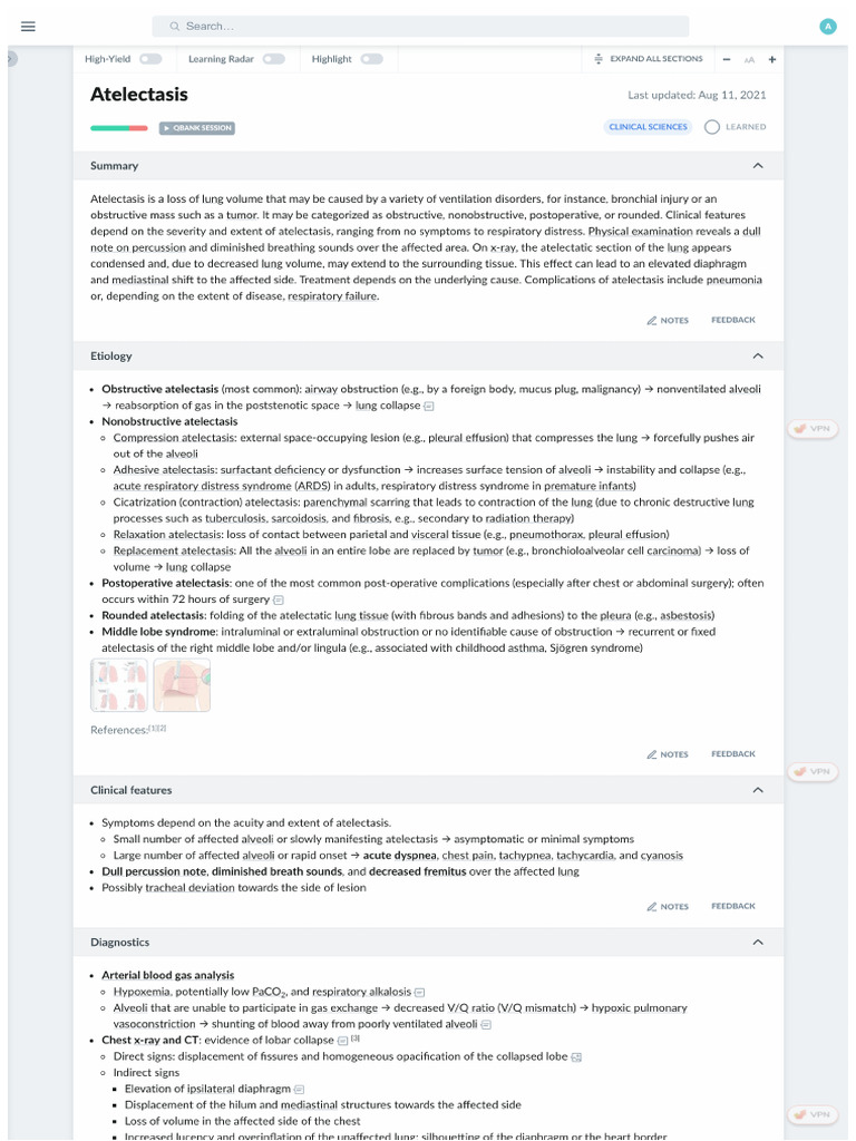Atelectasis | PDF