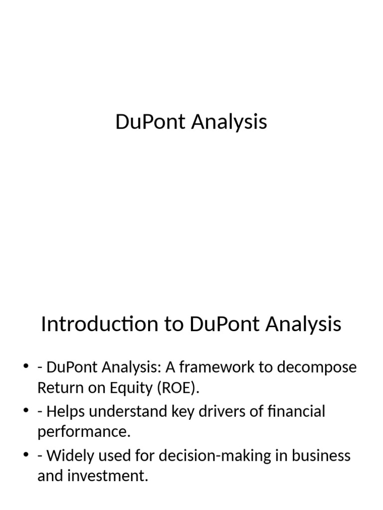Understanding DuPont Analysis for ROE | PDF | Leverage (Finance ...