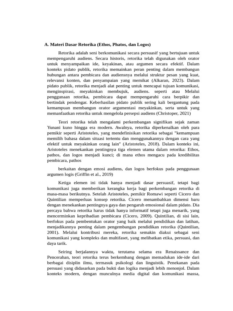 Pemahaman Ethos, Pathos, dan Logos | PDF