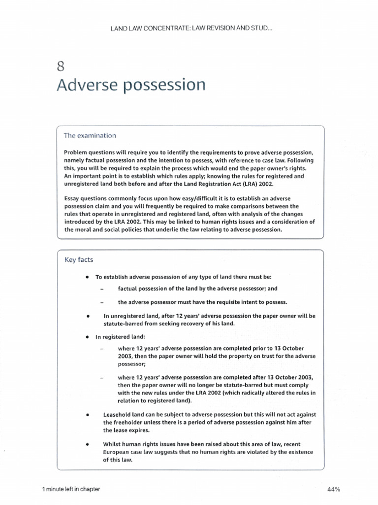 Adverse Possession | PDF