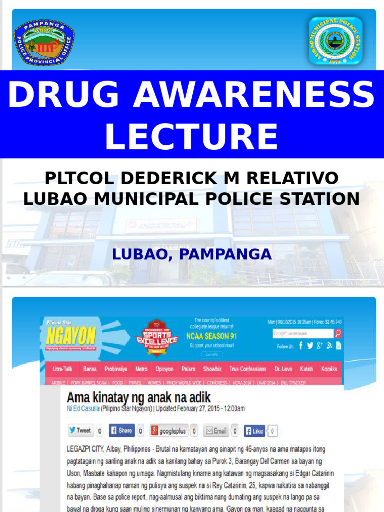 Drugs Awareness Lecture | PDF