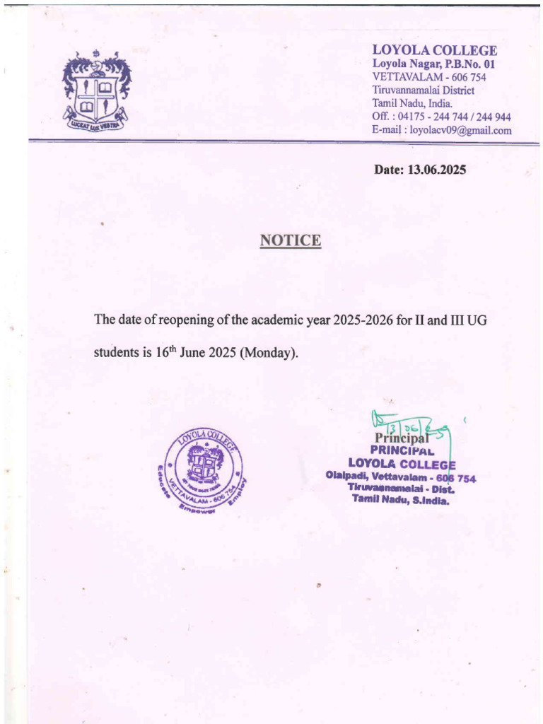 College Reopen 2025 | PDF