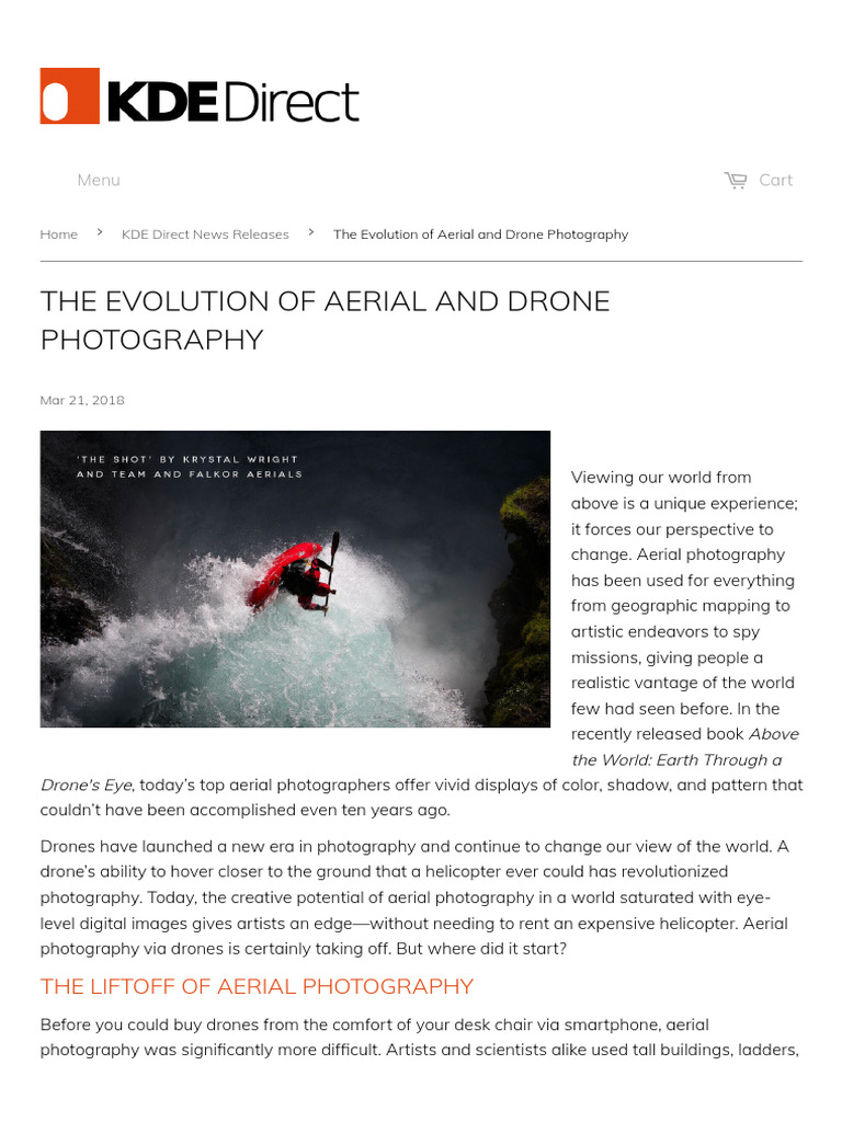 The Evolution of Aerial and Drone Photography - KDE Direct News ...
