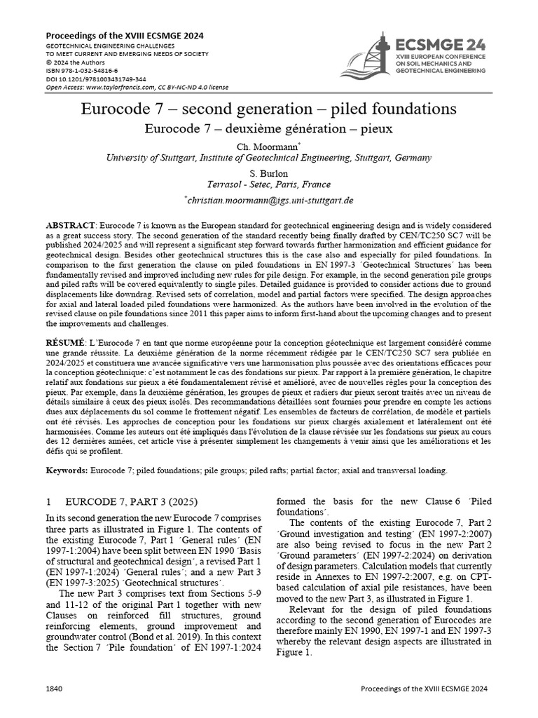 Eurocode 7 - Second Generation - Piled Foundations | PDF | Deep Foundation