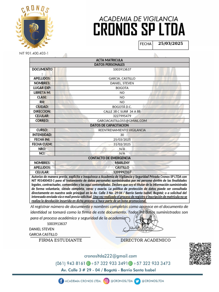 Acta M INS 034 | PDF