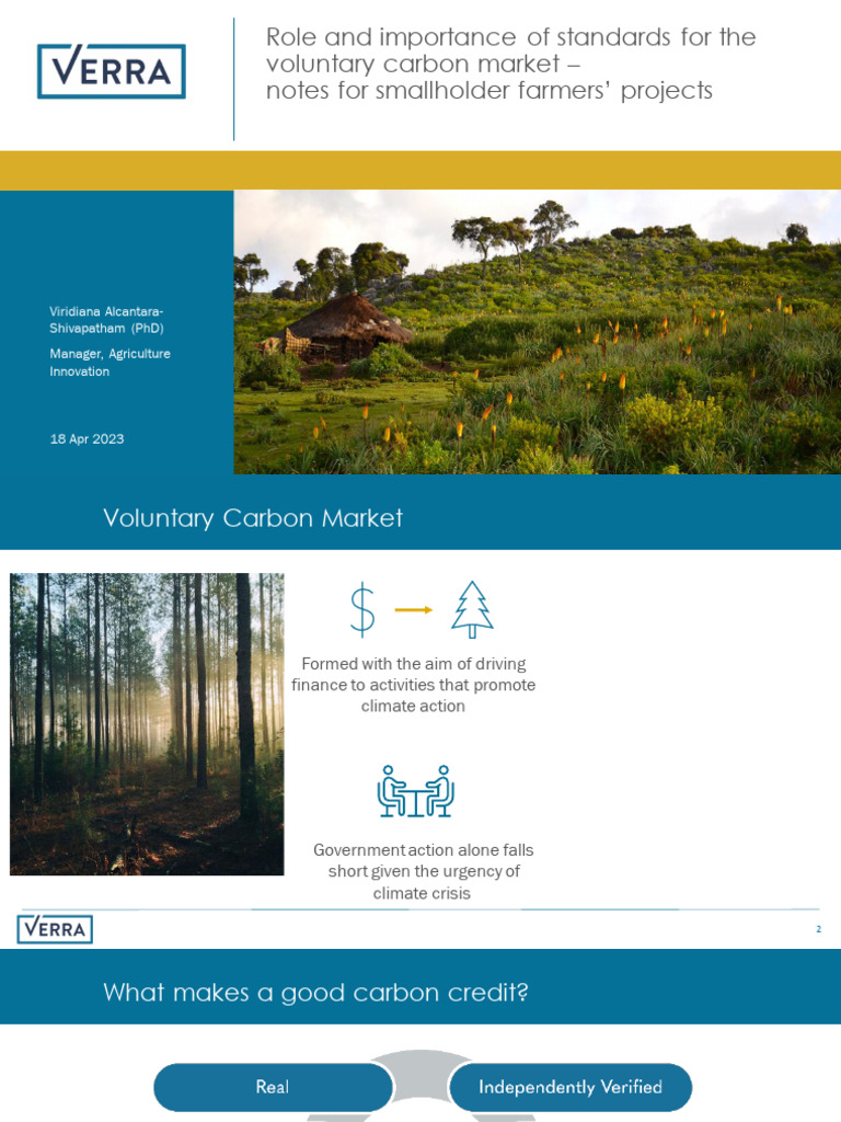 2023apr18 Verra Alcantara ICRAF Unlocking Finance For Smallholder ...