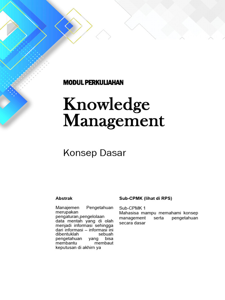 Knowledge Management System Pertemuan 4 | PDF
