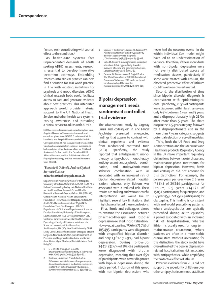 Bipolar Medication Risks and Insights | PDF | Attention Deficit ...