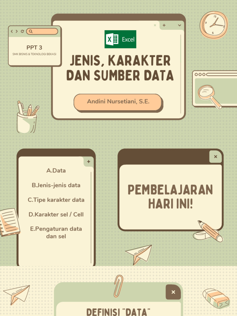 Jenis dan Karakter Data di Excel | PDF