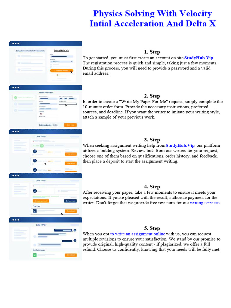 Physics Solving With Velocity Intial Acceleration and Delta X | PDF ...
