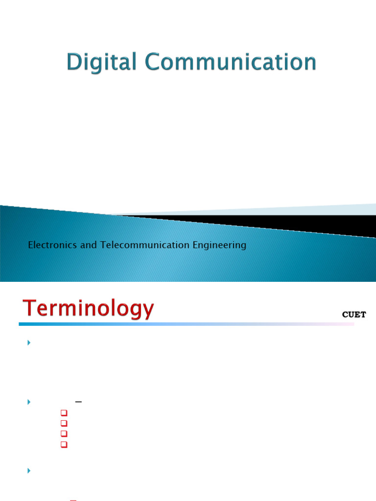Overview of Digital Communication | PDF | Modulation | Distortion