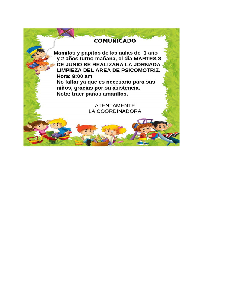 Comunicado Reunion 3 | PDF