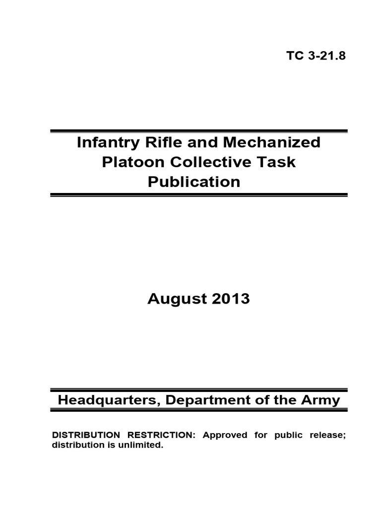 TC 3-21.8 【Infantry Rifle and Mechanized Platoon Collective Task ...