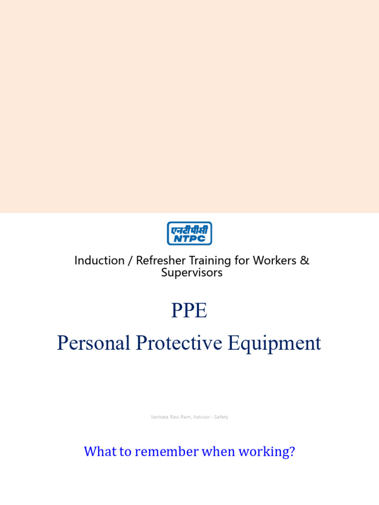 PPE - Workers General Safety Module | PDF | Personal Protective Equipment | Glove