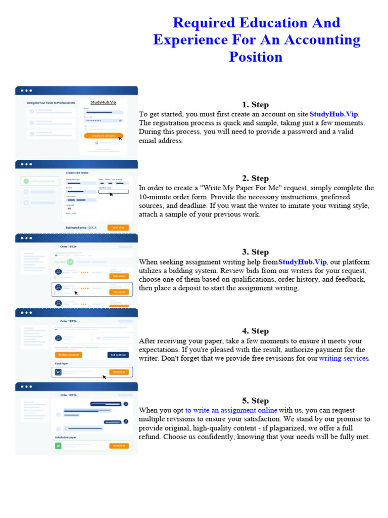 Required Education and Experience For An Accounting Position | PDF ...