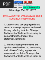 KCSE Pp3 2025 Trial 1 | PDF