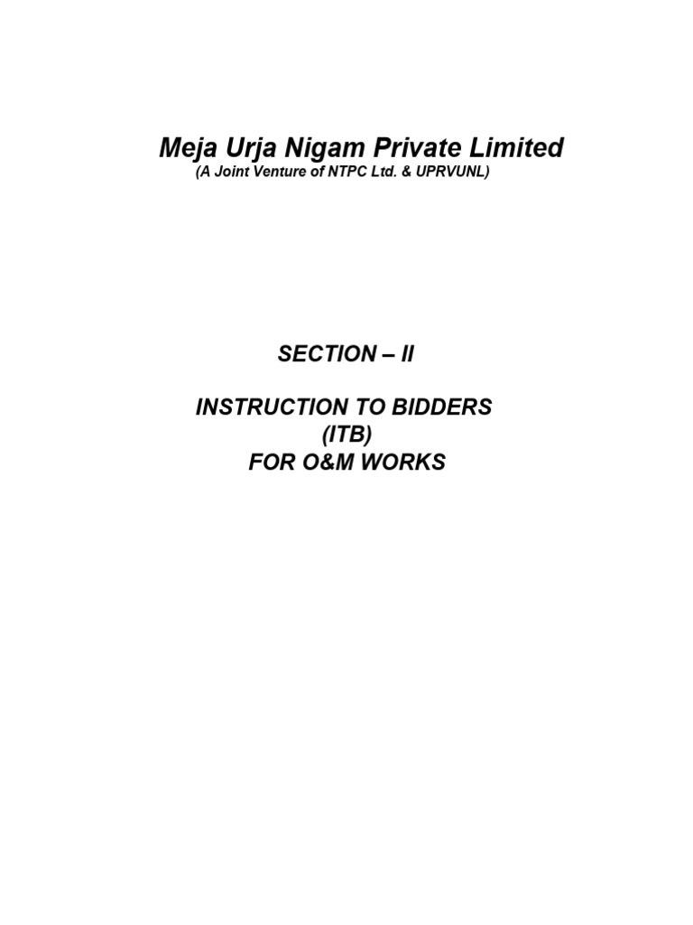 Tender Document | PDF | Taxes | Joint Venture