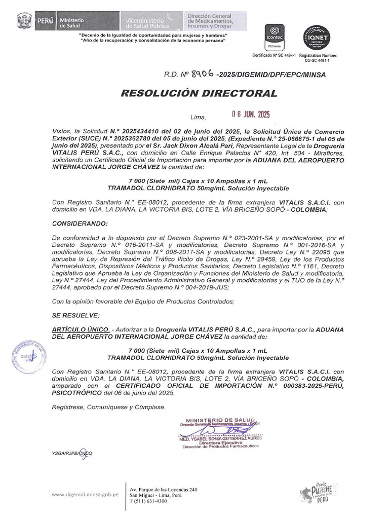 RD 8906-2025 Digemid | PDF