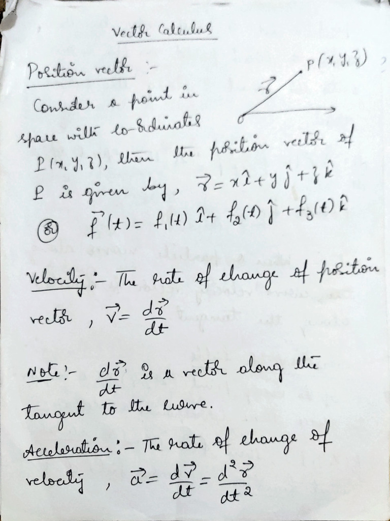 Vector Calculus - 1#Dr CTY | PDF