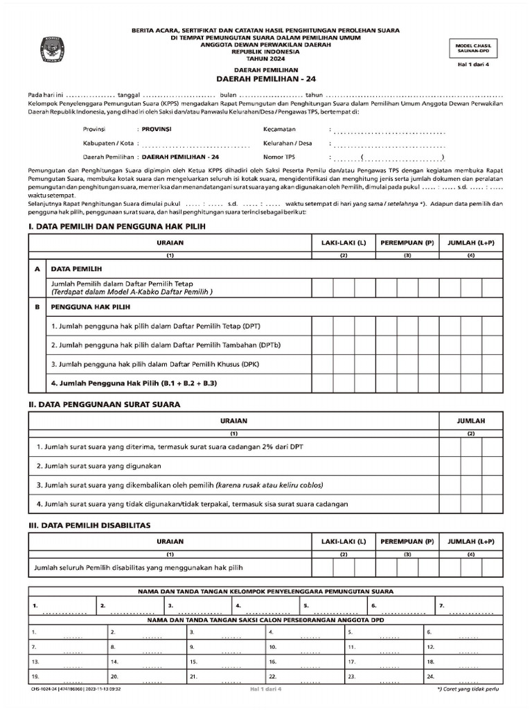Form. C. Hasil Salinan - DPD | PDF
