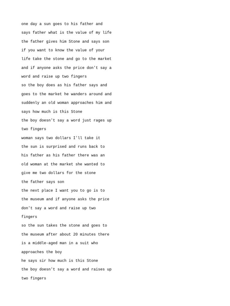 The Value of Your Life (Animated) - English | PDF