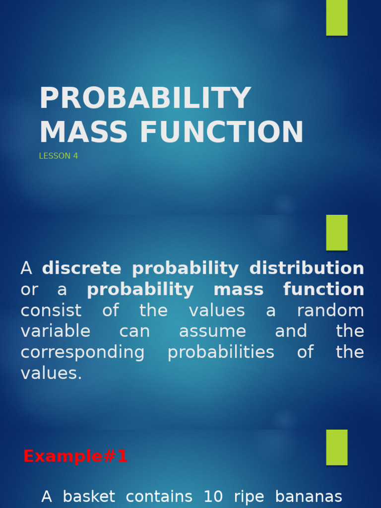 Discrete Probability Mass Function Guide | PDF | Probability Theory ...