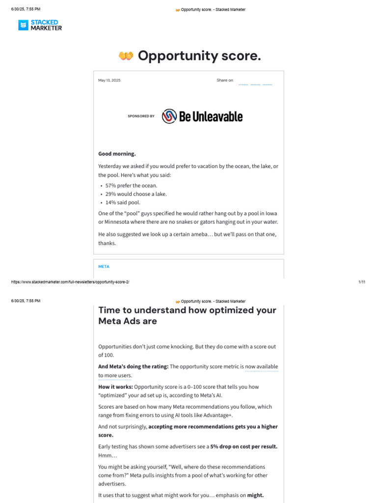 ? Opportunity Score. - Stacked Marketer | PDF | Subscription Business ...