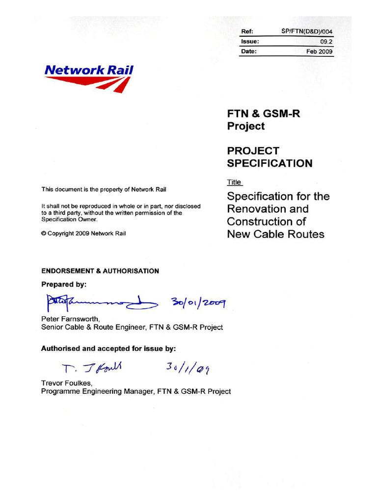 SP-FTN (DandD) 004 Issue 9-2 Specification For The Renovations and ...