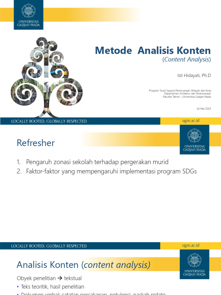 Minggu 12 - Metode Penelitian - Content Analysis | PDF