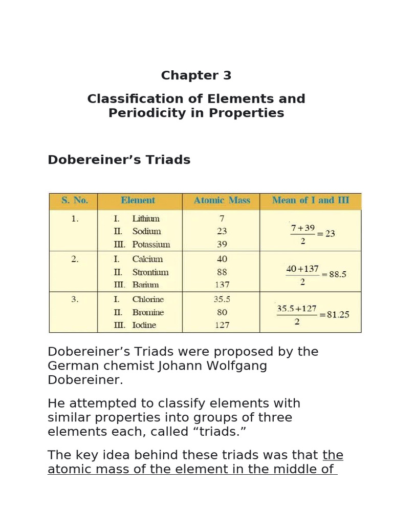 Periodic Classification Notes | PDF | Periodic Table | Chemical Bond