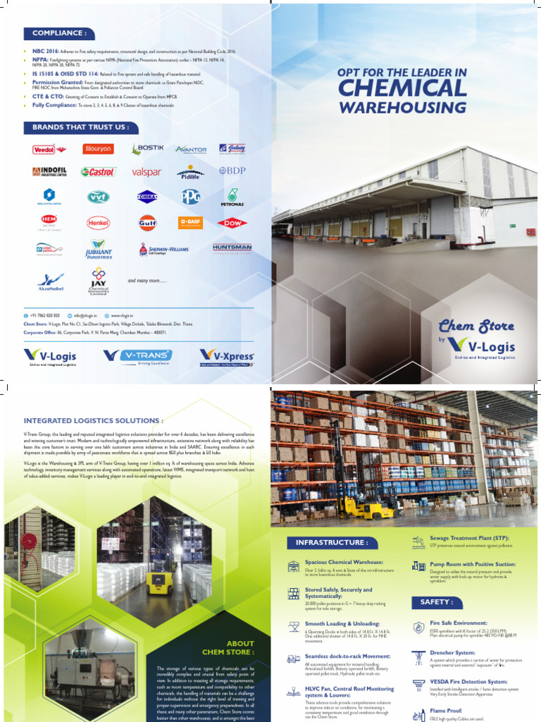 Chemical Storage Compliance in Maharashtra | PDF | Warehouse | Forklift