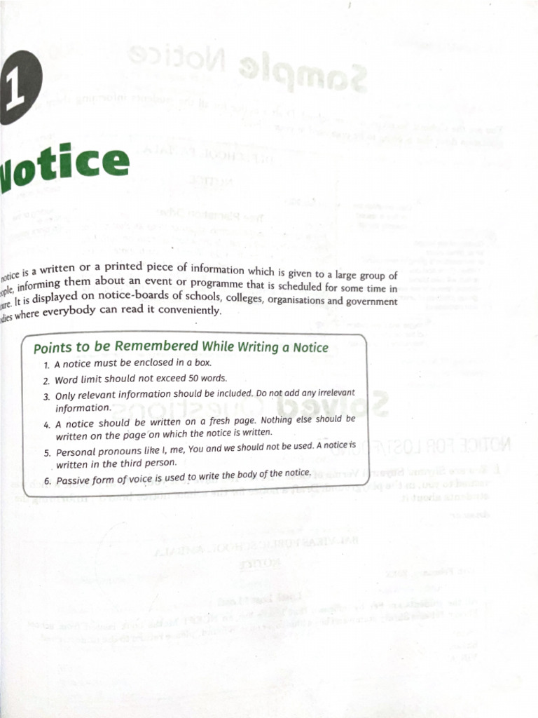 Notice Writing | PDF