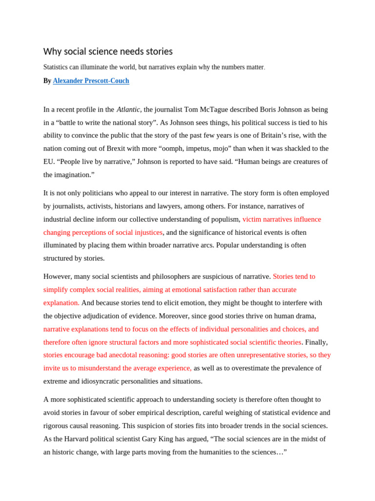 Embracing Narrative in Social Science | PDF | Narrative | Science