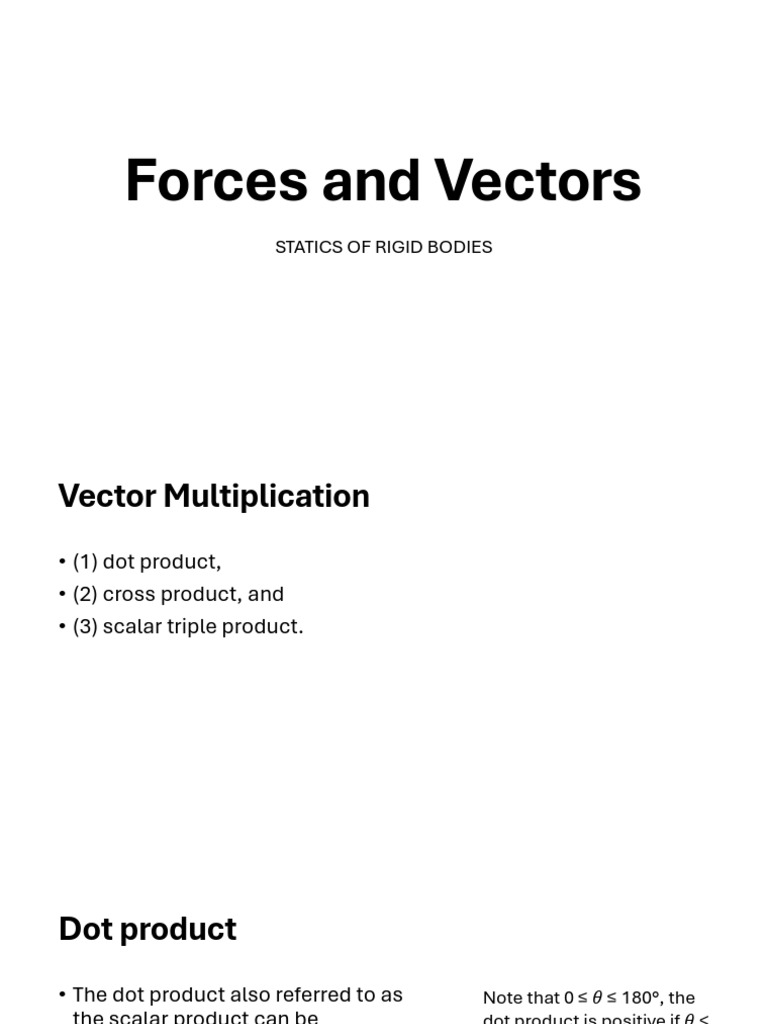 2 Forces and Vectors 3 | PDF | Euclidean Vector | Multiplication