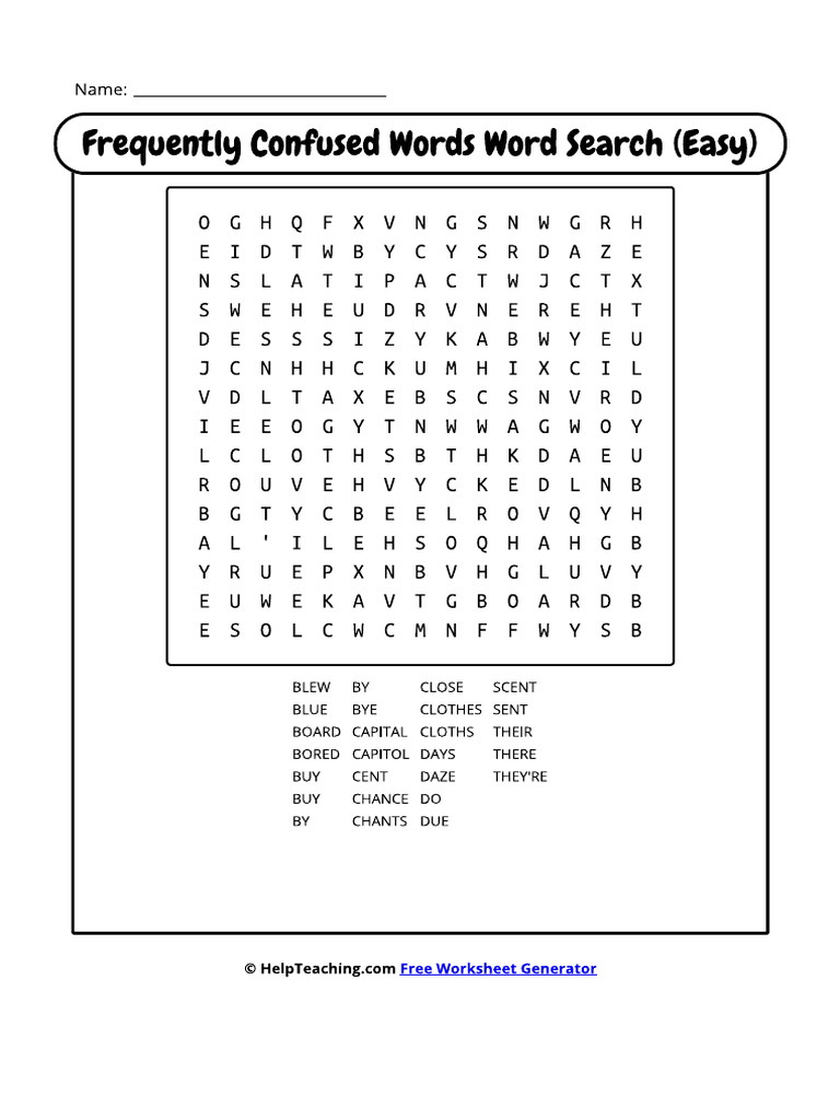 Confusing Words Simple | PDF