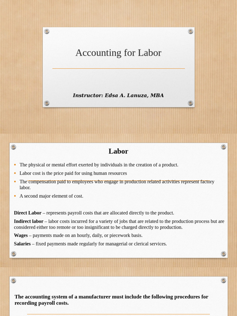 Understanding Labor Cost Accounting | PDF | Payroll | Piece Work
