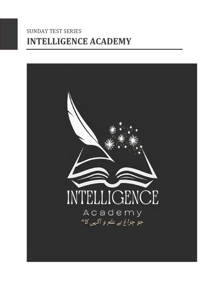 Intelligence Academy Atomic Structure Test-1 | PDF | Atomic Orbital ...