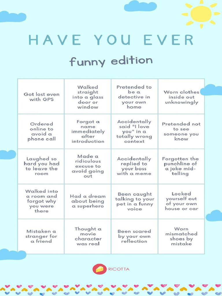 Bingo Have You Ever Funny | PDF