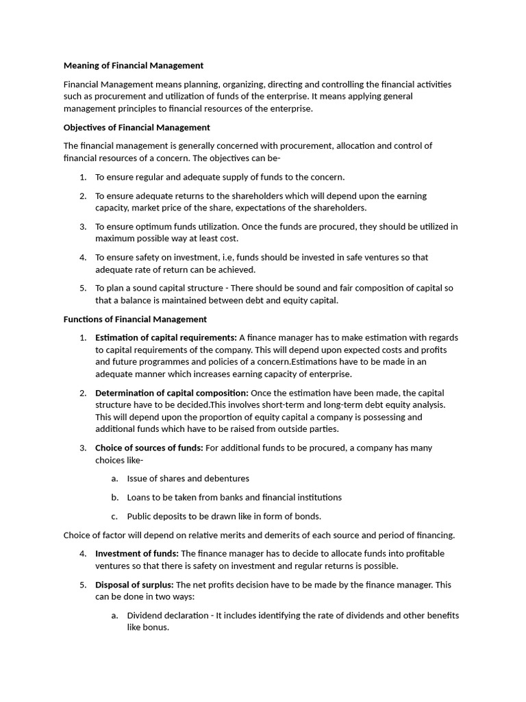 Understanding Financial Management Basics | PDF | Dividend | Corporations