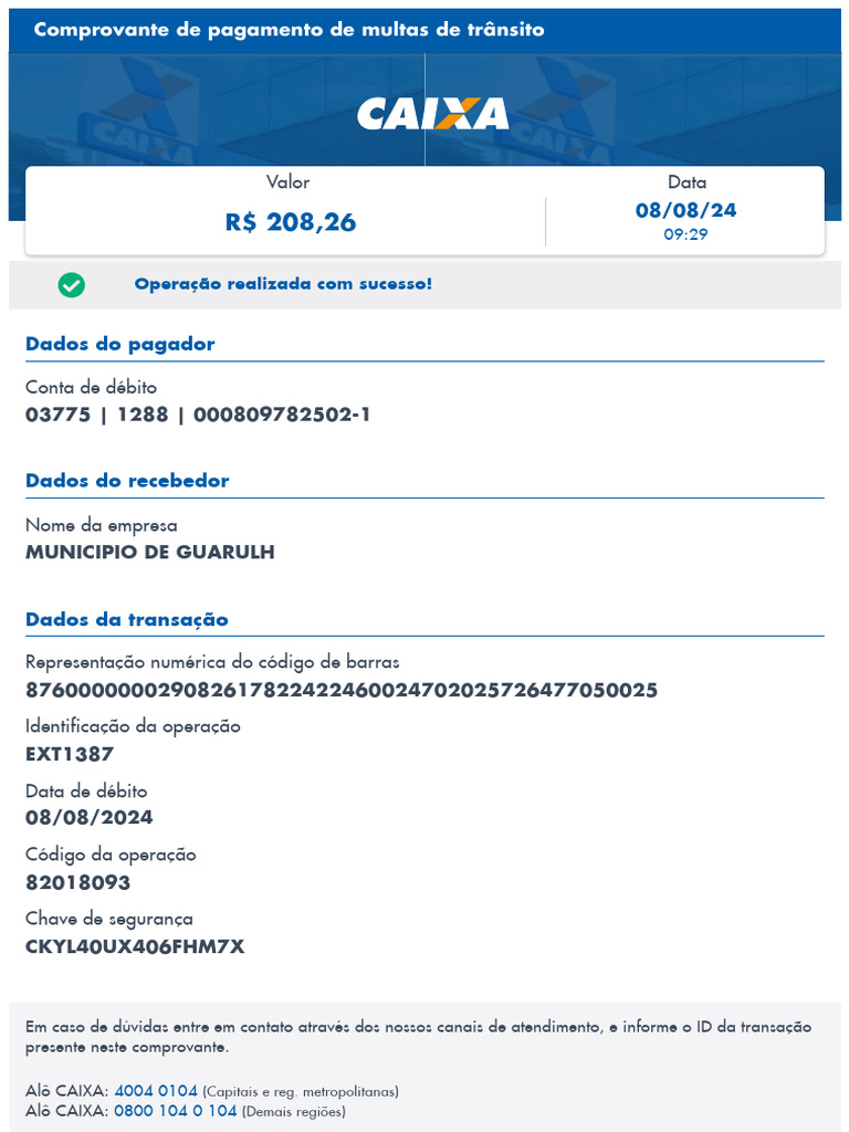 Comprovante de Pagamento | PDF