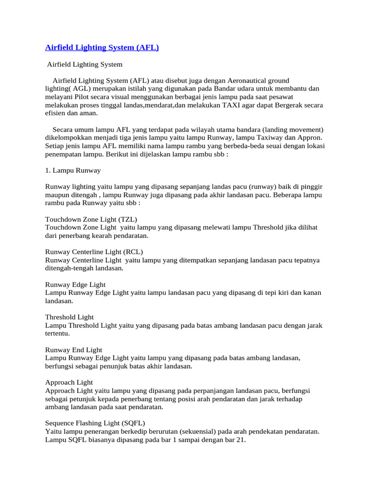 Airfield Lighting System | PDF