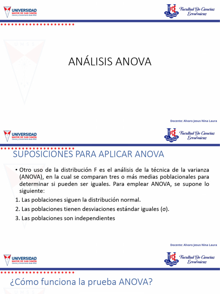 Suposiciones y Análisis de ANOVA | PDF