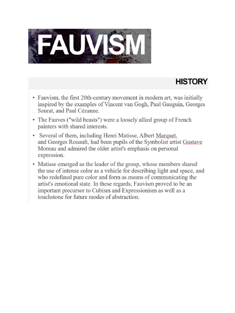 Fauvism | PDF