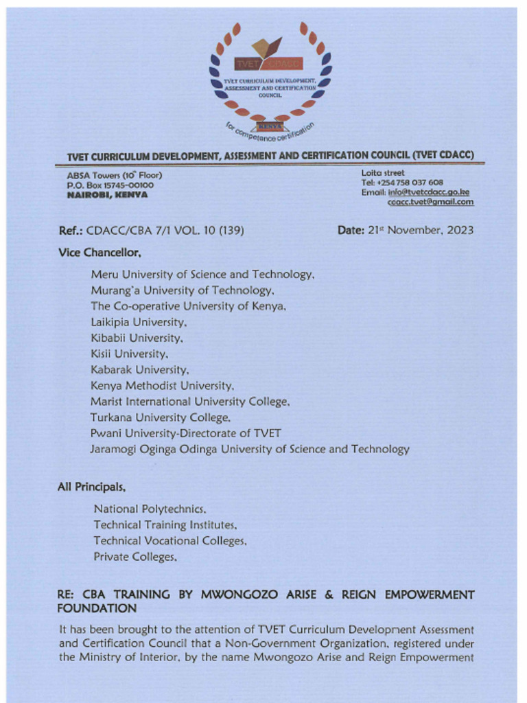 Cba Training by Mwongozo | PDF