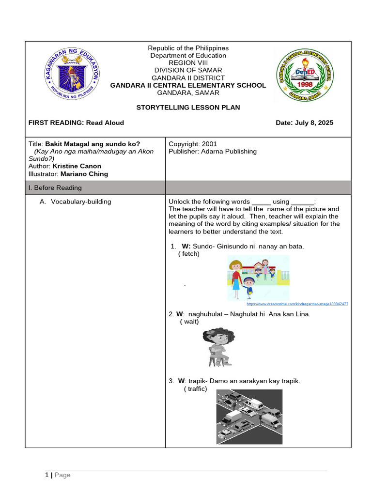 WEEK 5 - R8-KLP - Lesson-Plan - Bakit-Matagal-ang-Sundo-Ko - A.-Balena ...
