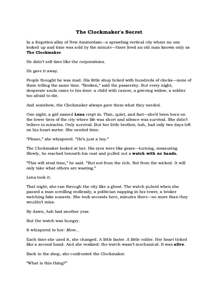 The Clockmaker's Secret | PDF