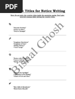 Catchy Titles for Notice Writing | PDF