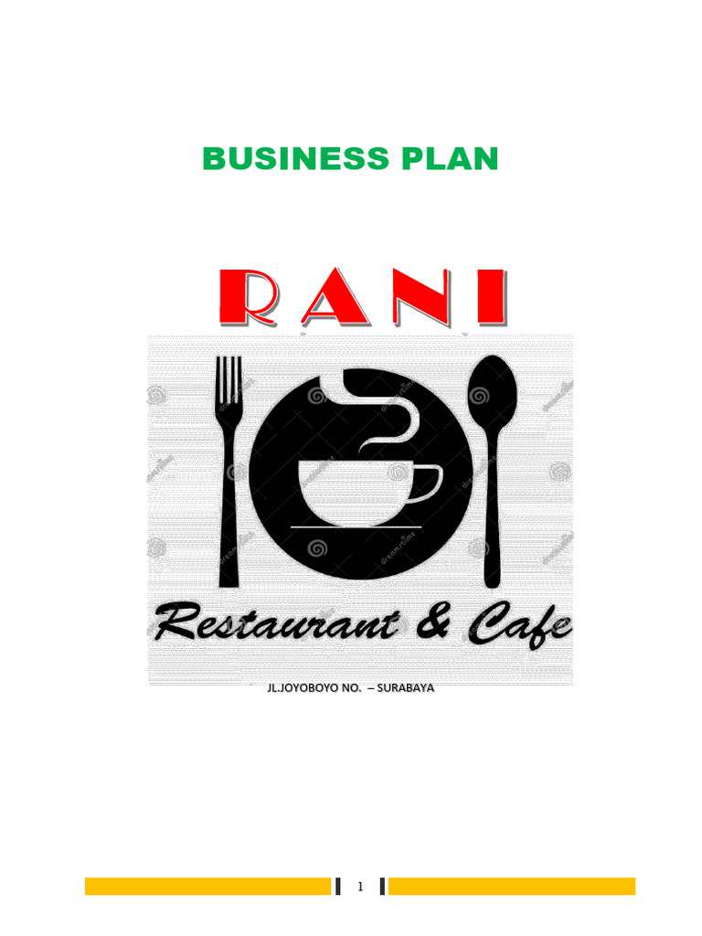 Rencana Kerja Resto & Café Rani | PDF